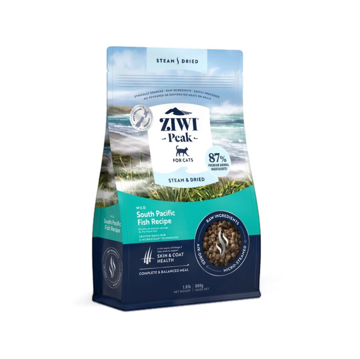 Steam & Dried Wild South Pacific Fish Recipe Dry Cat Food - THE PAW CONCEPT